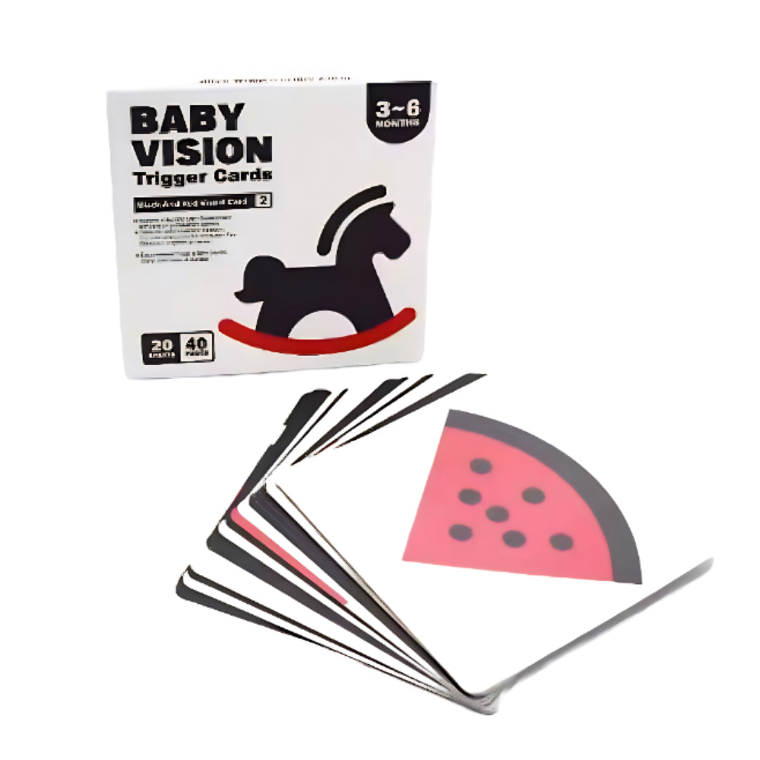 Tarjetas de Estimulación Visual Alto Contraste 3 a 6 Meses – Para su bebé